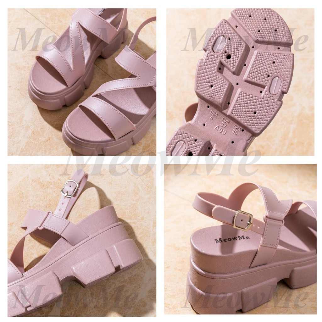 READY STOCK Magni Thick Women's Sandal Kasut Wanita Casual Wedges Heel ...
