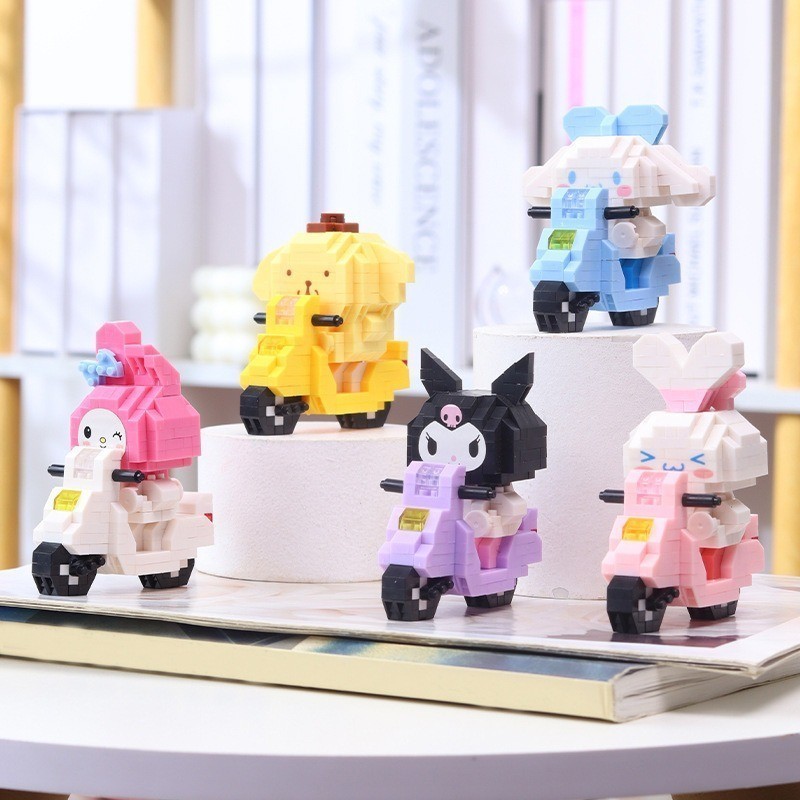 Kuromi Building Block Sanrio Cycling DIY Mini Building Block ...