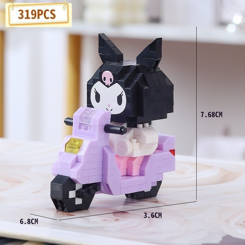 Kuromi Building Block Sanrio Cycling DIY Mini Building Block ...