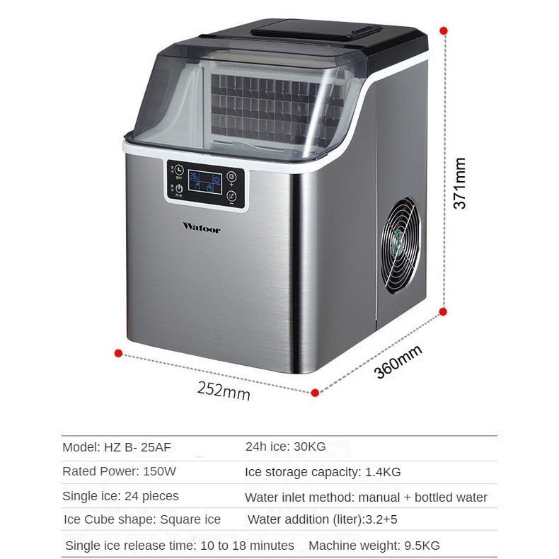 Small Commercial Ice Maker Automatic Water Inlet Mini Automatic ...