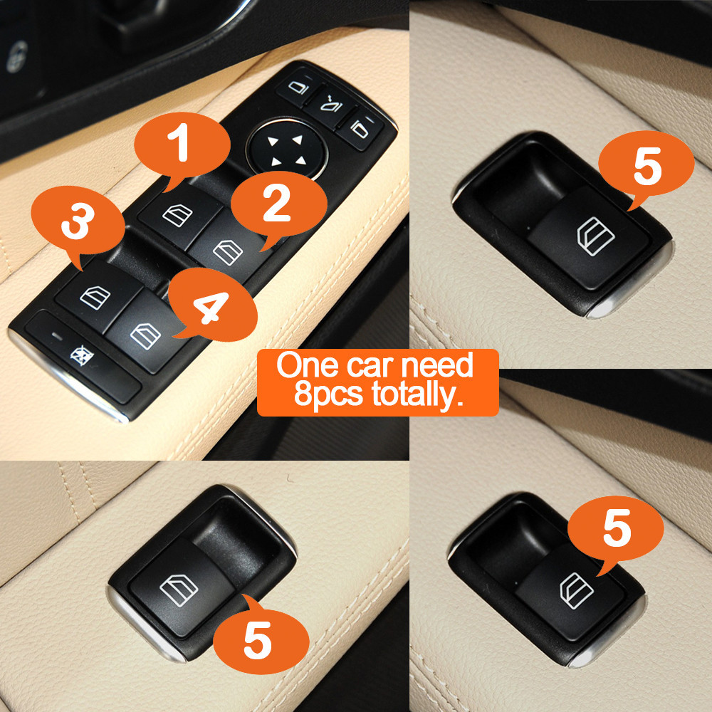 Interior Car Window Regulator Switch Button Cover Cap For Mercedes Benz ...