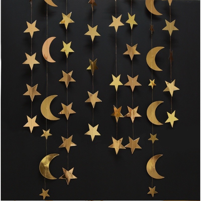 4M Hari Raya Iridescent Garland Holographic Decorations Ramadan ...