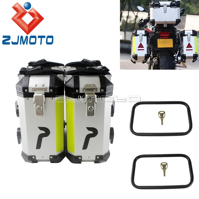 Aluminum Side Box Motorcycle Luggage Side Case Saddlebag Tail Bag 36L ...