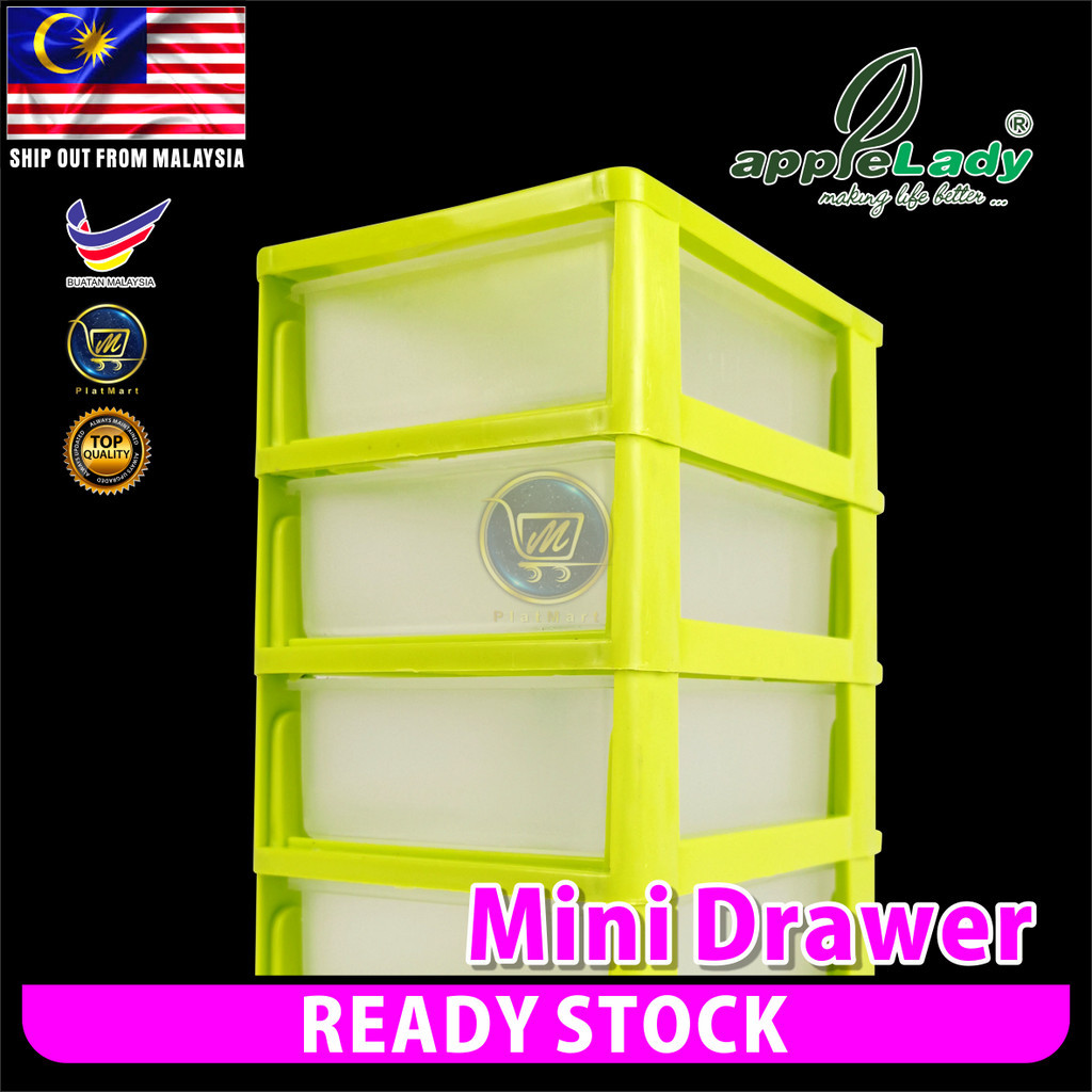 PlatMart - [READY STOCK] 3/4/5 Tier APPLELADY Mini Drawer Storage Box ...