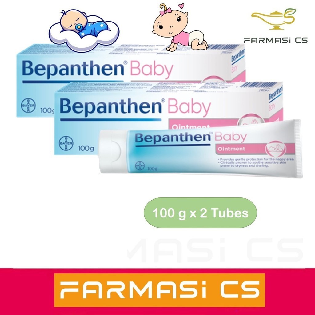 PROMO Bepanthen Baby Ointment 100g x 2 tubes (TWIN) EXP:12/2026 [ Nappy ...