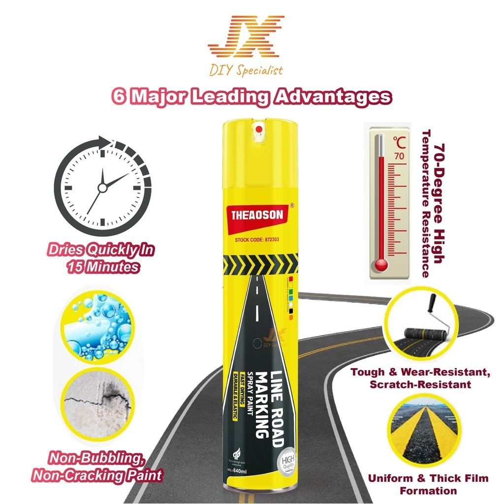 THEAOSON Road Marking Spray Paint Stripe Line Marking Road line Paint ...