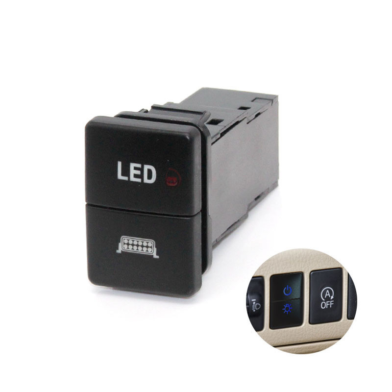 （FT）1pc Car Dual Key Switch Dual Switch Fog Lights Radar Power LED ...