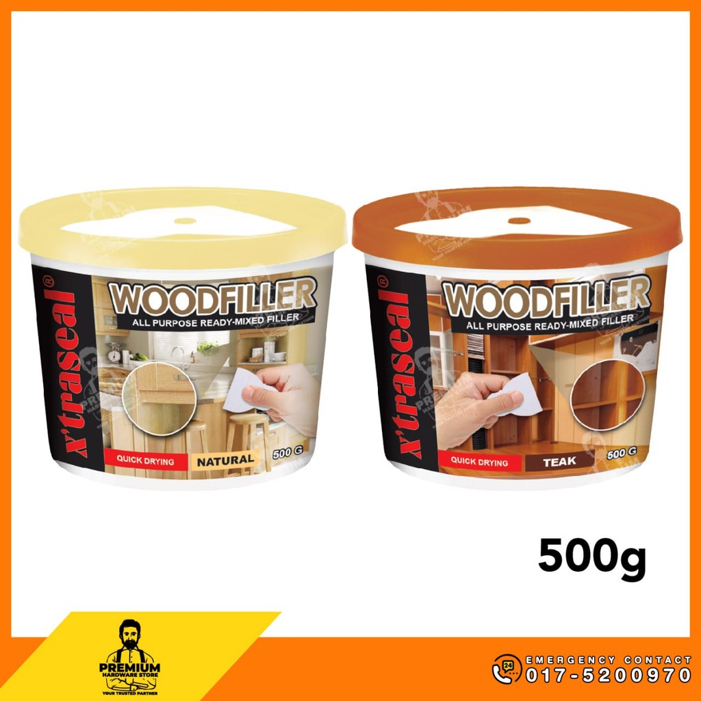XTRASEAL Wood Filler 500G (Natural / Teal) – Wood Filler Premium 强 ...