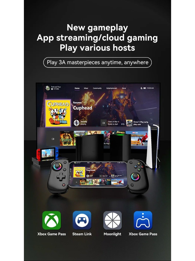 BSP D8 PRO RGB Tablet Controller Wireless Handle For Switch Game ...