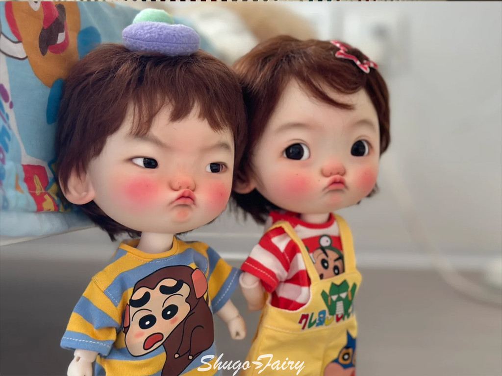 WuYaLi 1/6 Bjd Dolls Expressive Big Head Pout Angry Face Cuty Ball ...