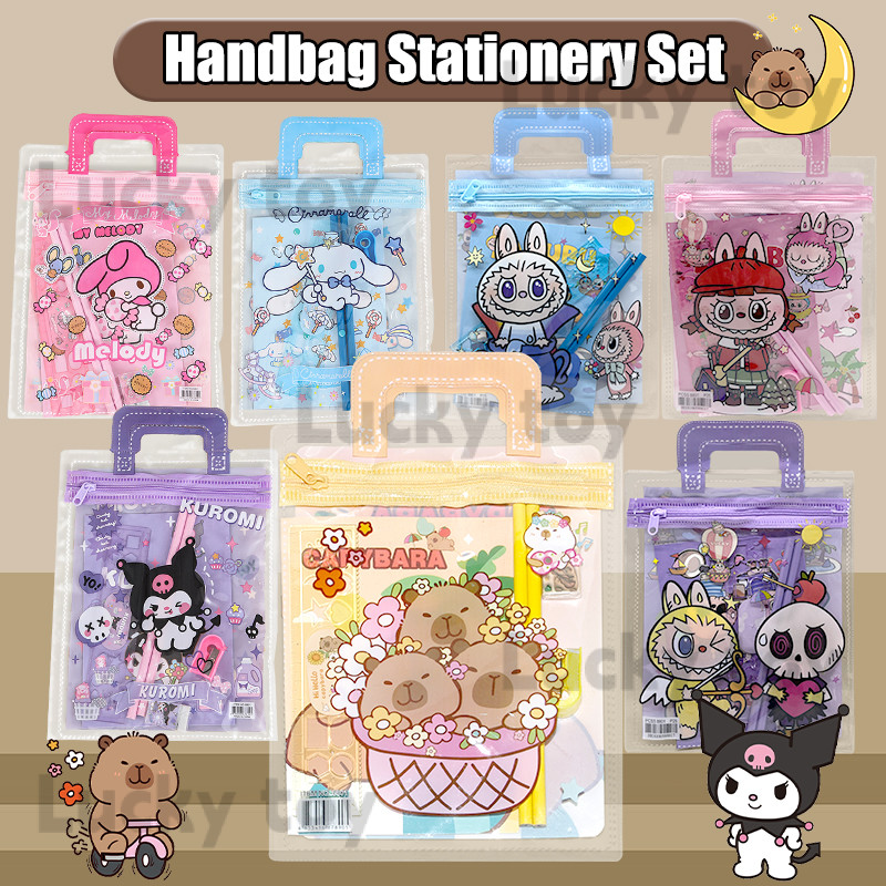 【ReadyStock 🇲🇾】Alat Tulis Capybara Kuromi Labubu Stationery Set For ...