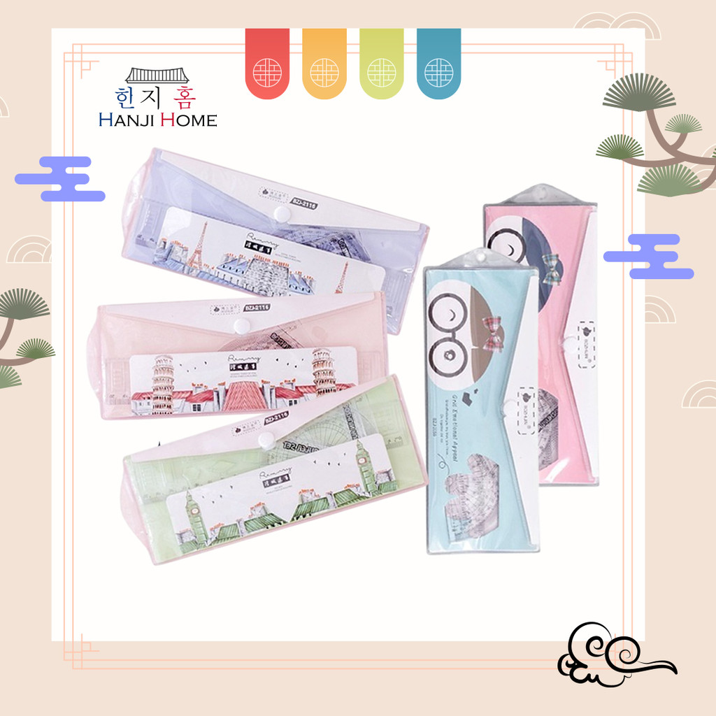 Hanji BZJ Ruler Set For Primary School Students Cute Set Of Rulers For ...