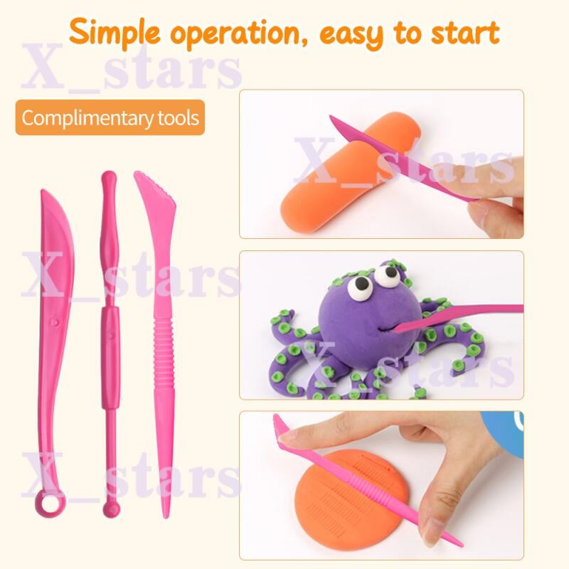 12/24/36 Colors Super Light Clay Set With Tools For Kids DIY Modeling ...
