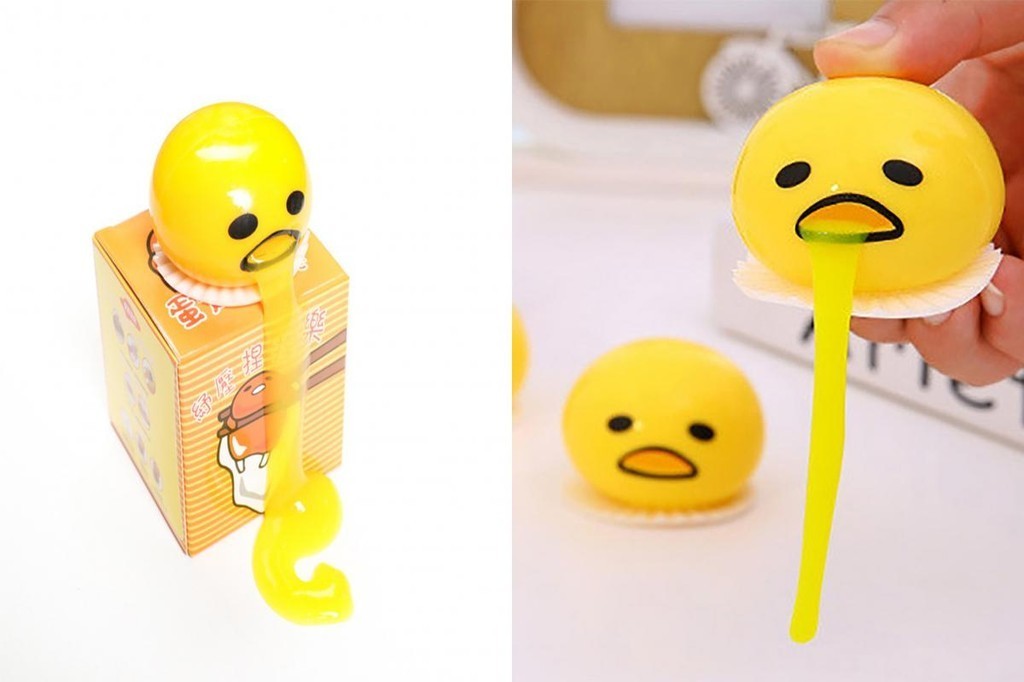 yakhsu| Vent Ball Toy Squishes Egg Yolk Vomiting Yellow Liquid Prank ...