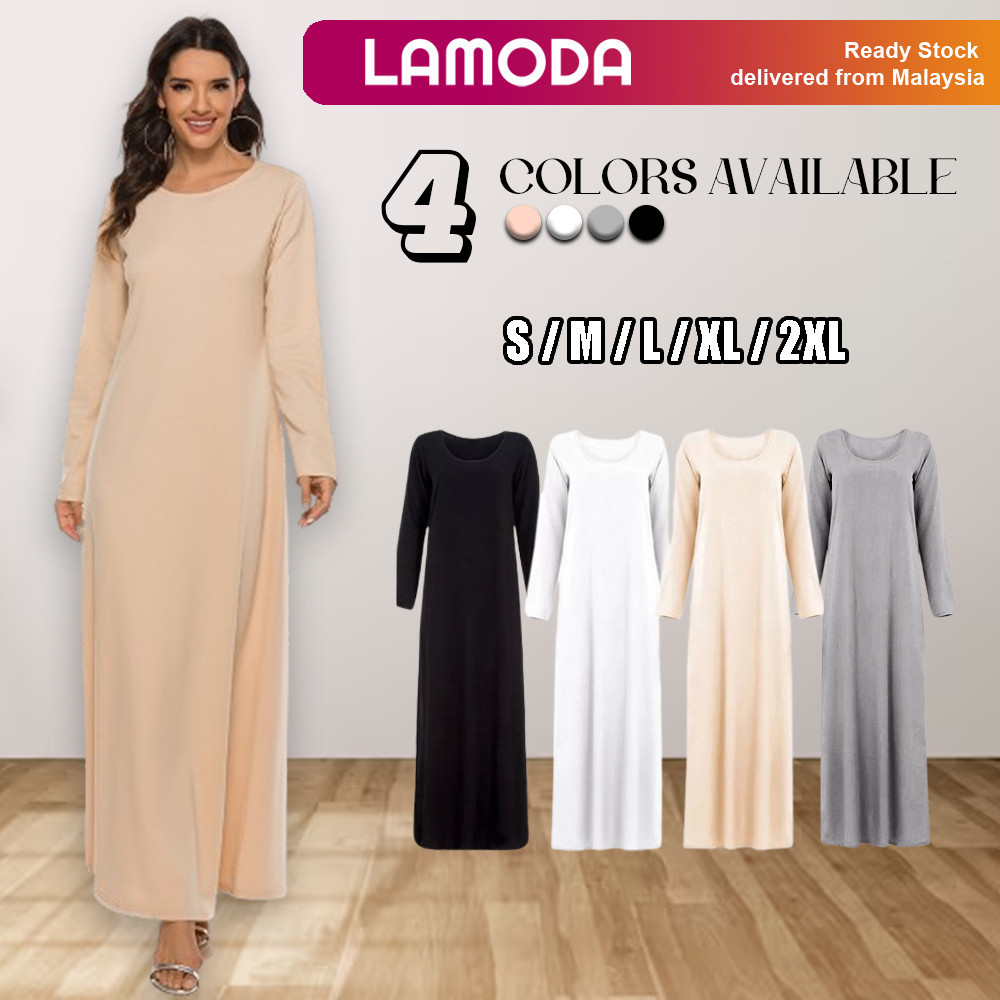 [S-2XL][Lamoda]MARCIA Inner Jubah Abaya / Long Inner / Kaftan ...