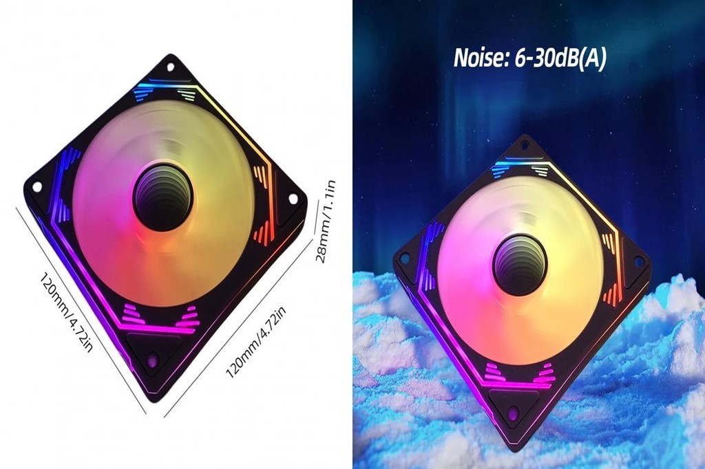 HUARMEY Cooling Fan Computer Case Cooling Fan High Speed Low Noise Rgb ...