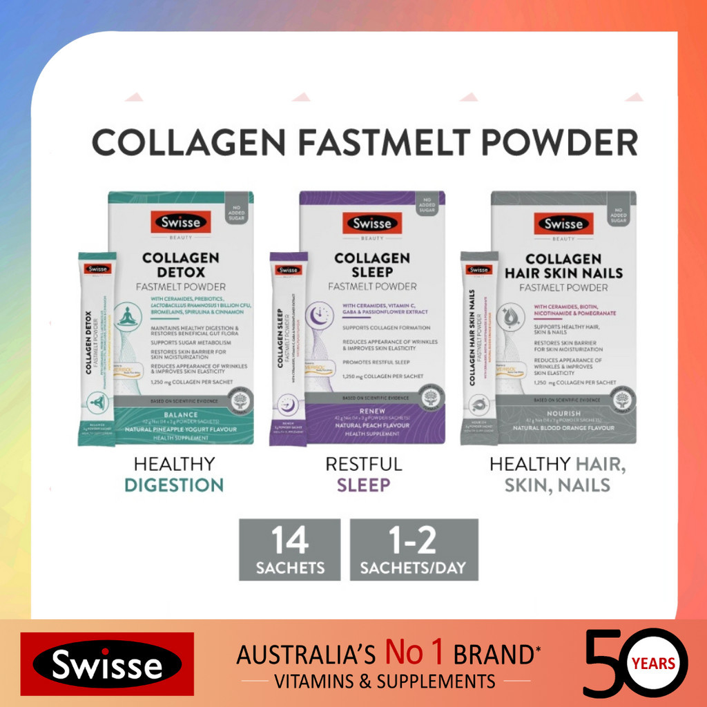 [BUY 1 GET 1 FREE] SWISSE Beauty Collagen Fastmelt Powder (3g x 14 ...