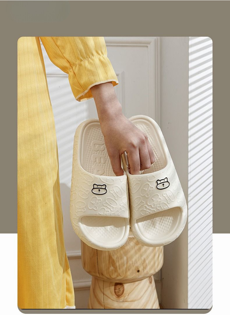 【Ready Stock In Malaysia】Selipar Wanita Cute Bear Indoor Slippers Soft ...