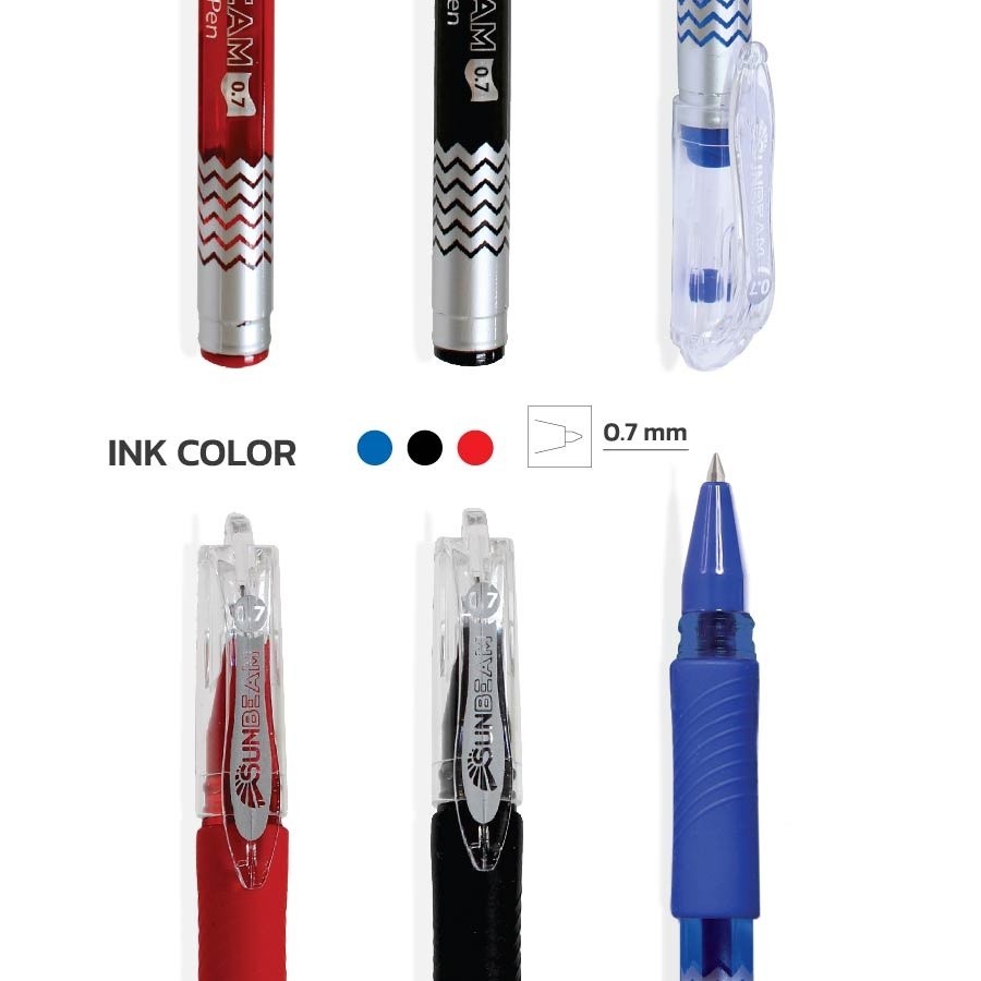 FlexOffice Sunbeam 0.7 Stick Gel Pen - Black/Blue/Red (1 Pc) FO-GEL04 ...