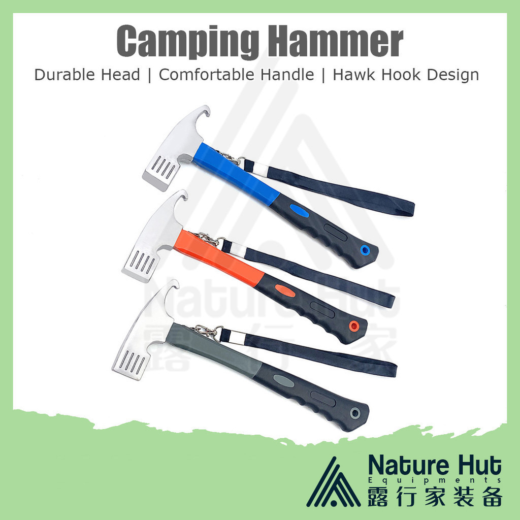 Camping Hammer Tent Peg Stake Remover Outdoor Khemah Paku Besi Pancang ...