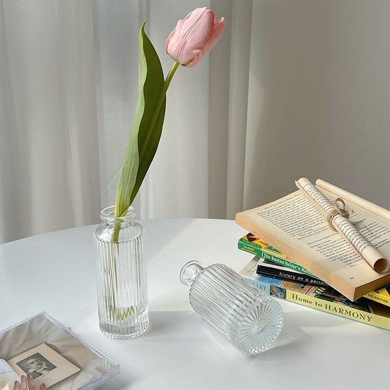 Transparent Glass Vase Simple Flower Vases Creative Hydroponic Vase ...