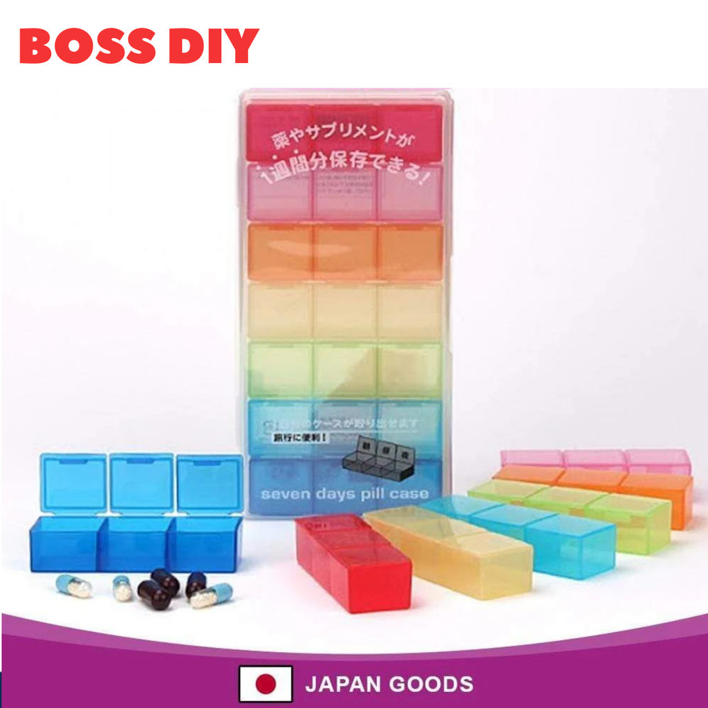 7 days Portable Pill Box Medicine Storage Box Pill Organizer Tablet ...