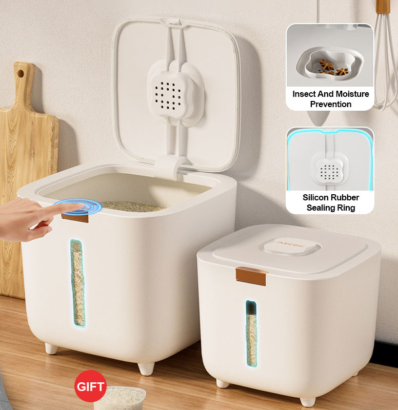 Bekas Beras Rice Storage Box Insect Moisture Proof Rice Dispenser ...