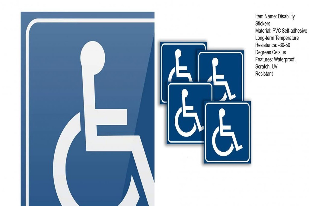 EYD- Clear Content Disability Stickers Stickers for Information Display ...