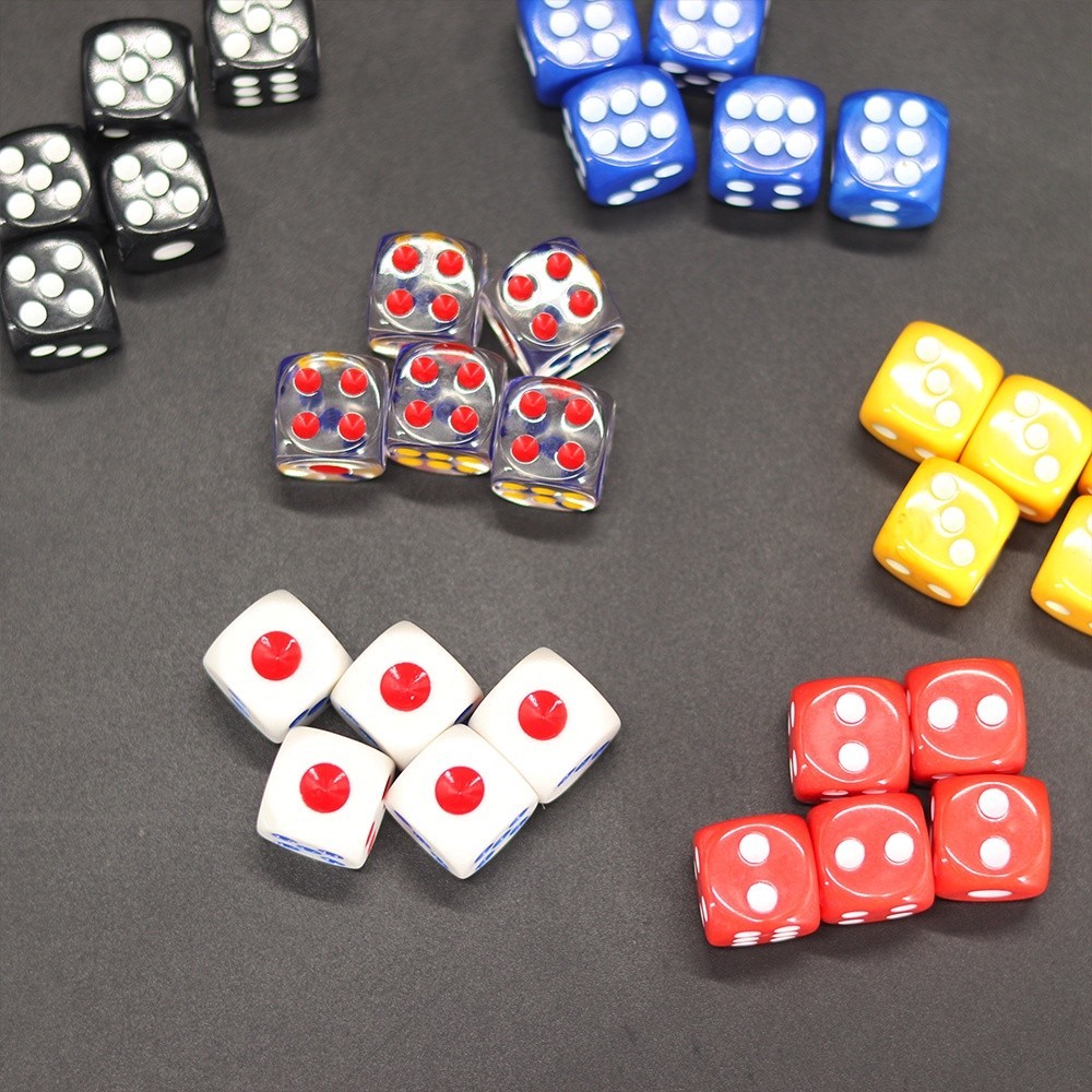 KTV Shake Dice High Quality 14mm Dice Acrylic Crystal Dice Game Playing ...