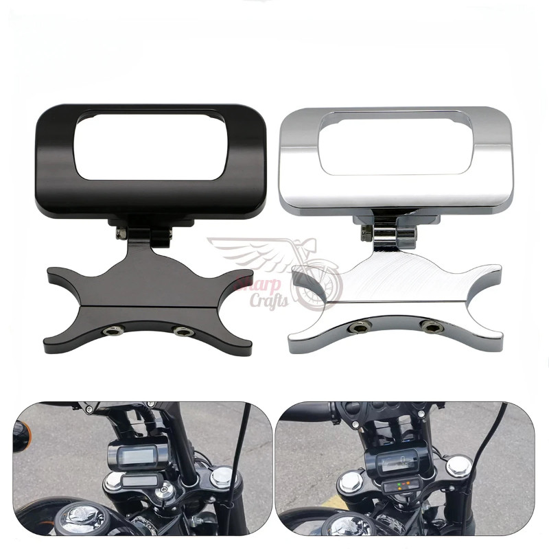 Motorcycle Part T-Bar Riser Adjustable Digital Gauge Mount Tachometer ...