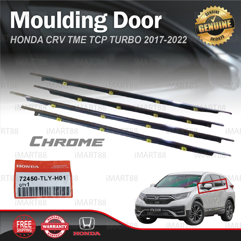 Original Honda CRV TME TCP Turbo 2017-2022 Chrome Moulding Door Glass Door Outer Rubber Getah ...