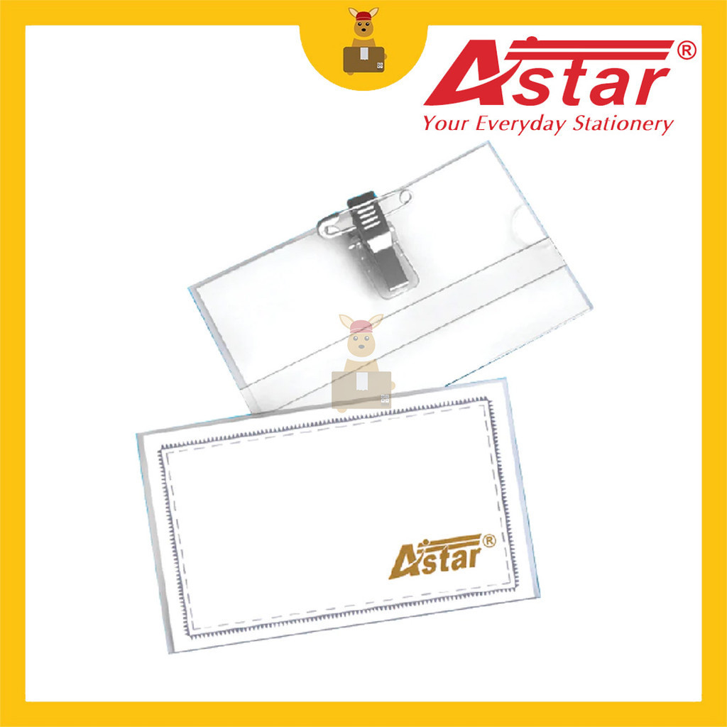 Astar PVC Name Badge ID Holder Name Tag Holder With Clip | Shopee Malaysia