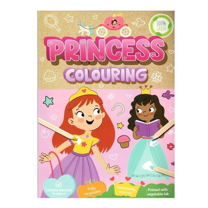 Princess Colouring Book for Kids with 50 Pages to Color Royal Scenes ...