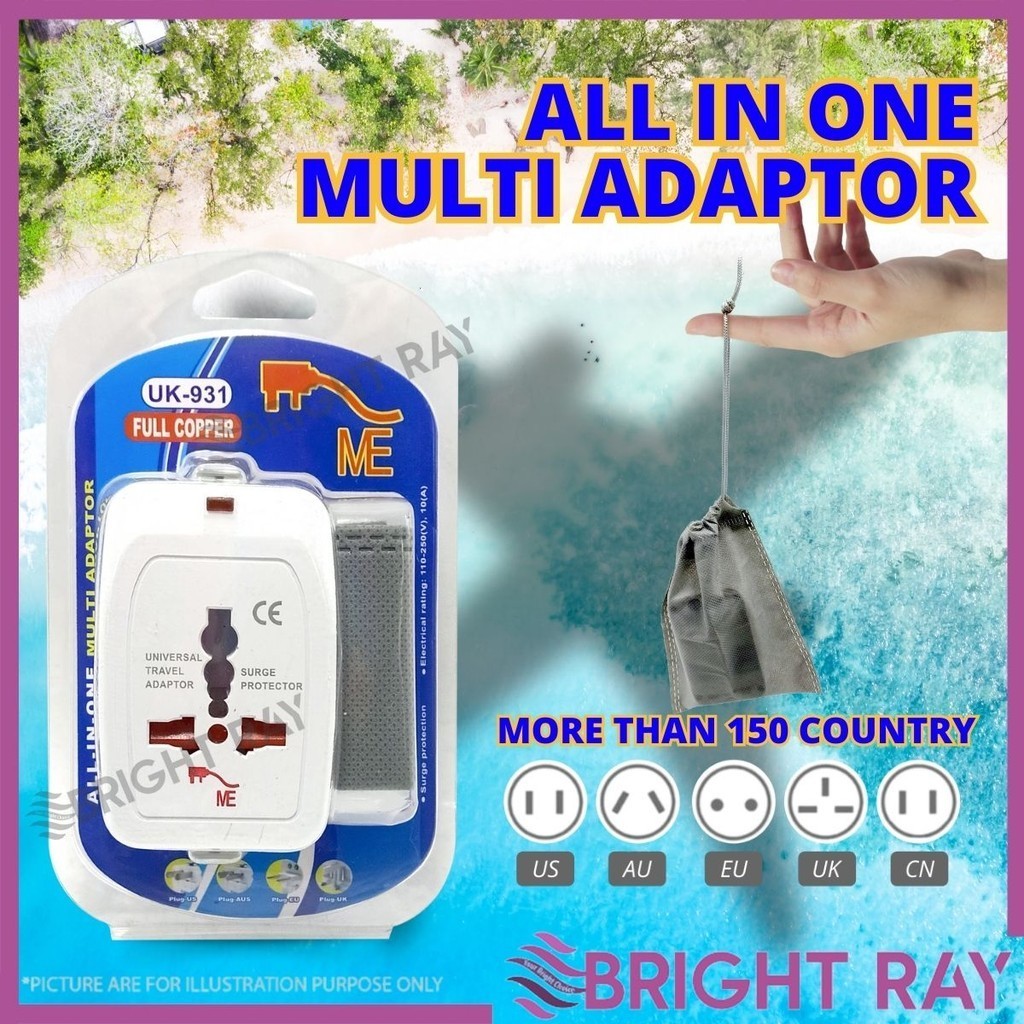 Universal Travel Adapter Surge Protector All in One Plug Adapter ...
