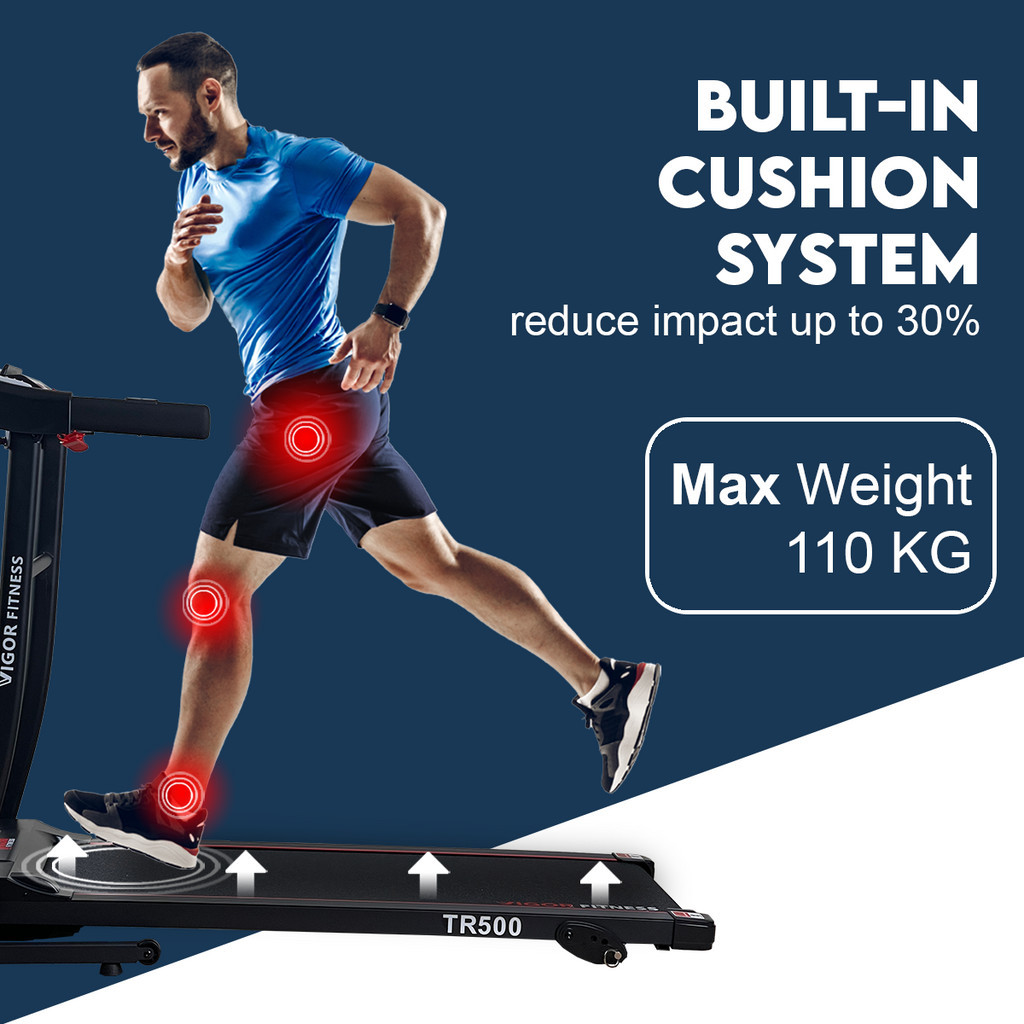 Vigor Fitness Treadmill 3.5hp Cardio Exercise Running Machine TR500 ...