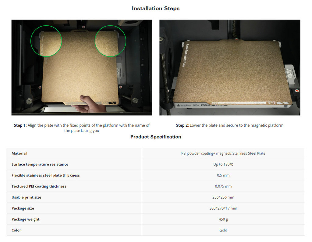 Bambu Lab Textured PEI Plates for X1 / X1C / P1 Series Bambulab Build ...