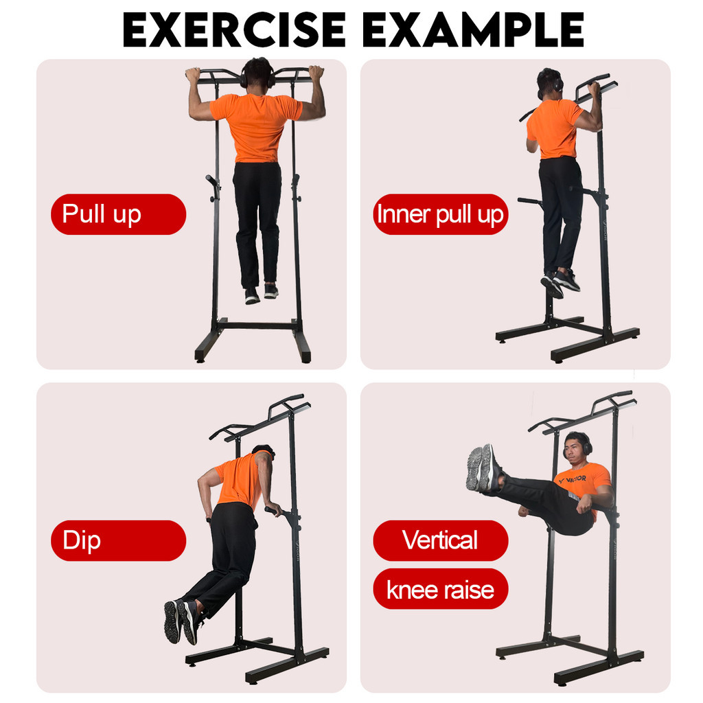 Vigor Fitness Power Tower Elite Chin Up Pull Up Bar / bar palang tarik ...