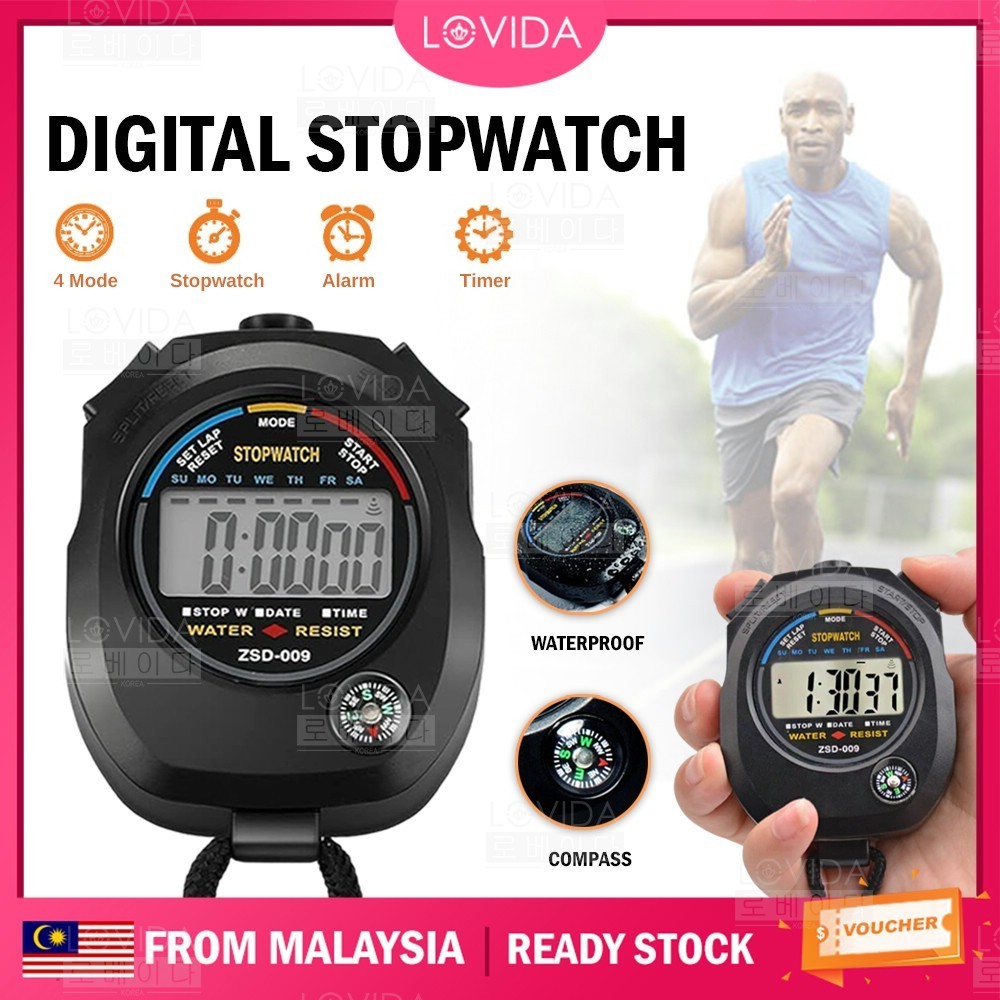 LOVIDA Waterproof Sport Stopwatch Digital Stopwatch Compass Chronograph ...