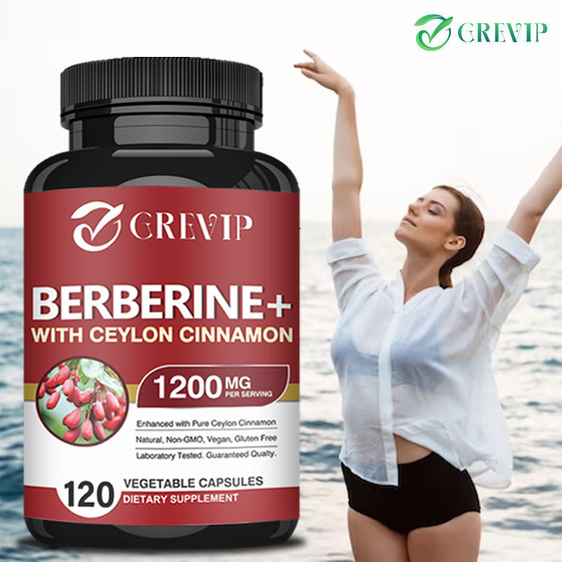 GREVIP Berberine Hydrochloride Capsules 1200 mg, Ceylon Cinnamon ...