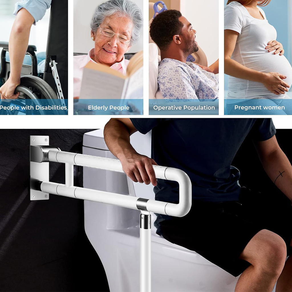 BATHROOM SUS304 STAINLESS STEEL SAFETY TOILETGRIP HANDBAR HANDICAPED ...