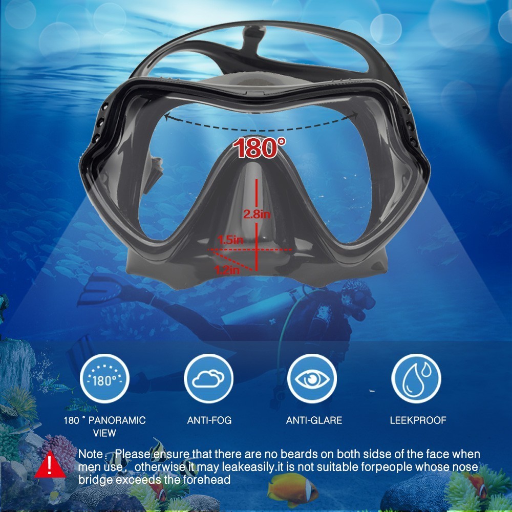 Professional Scuba Diving Face Mask Snorkeling Set Outdoor Diving ...