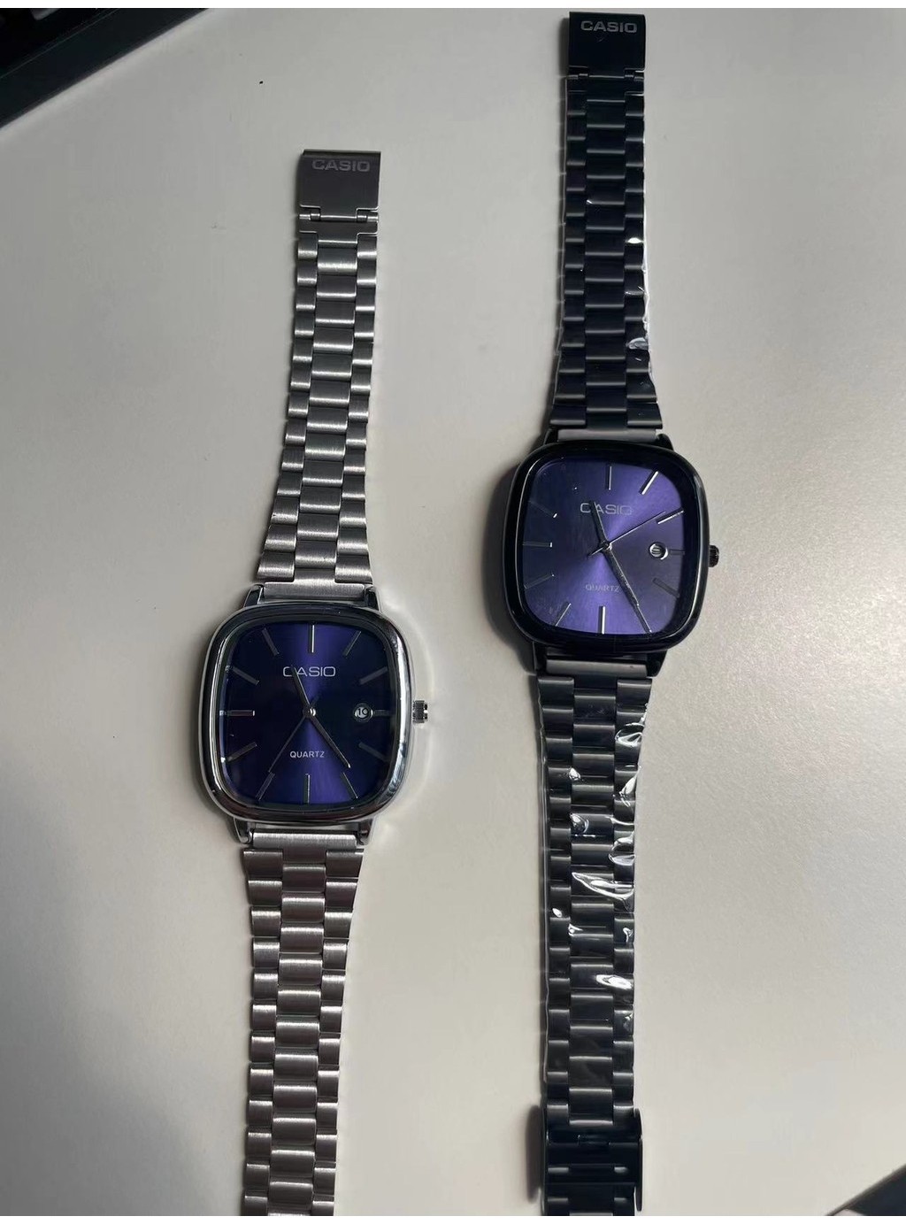 New Classic A138 Black Purple Tone Retro Watch, Colorless Stainless ...