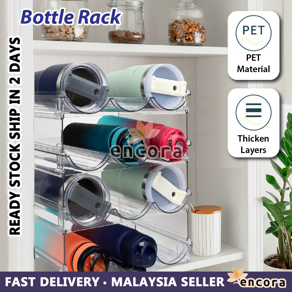[6 Slots] Encora Stackable Bottle Holder Bottle Rack Rak Botol Water ...