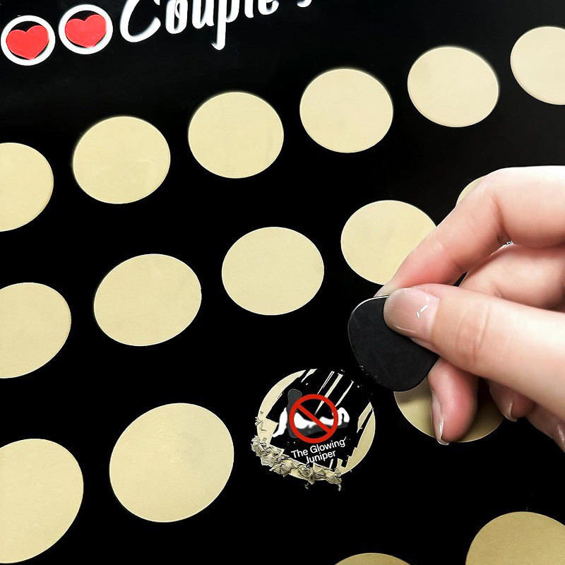 Couples Scratch-off poster 100 couples pose Punch card Challenge Date ...