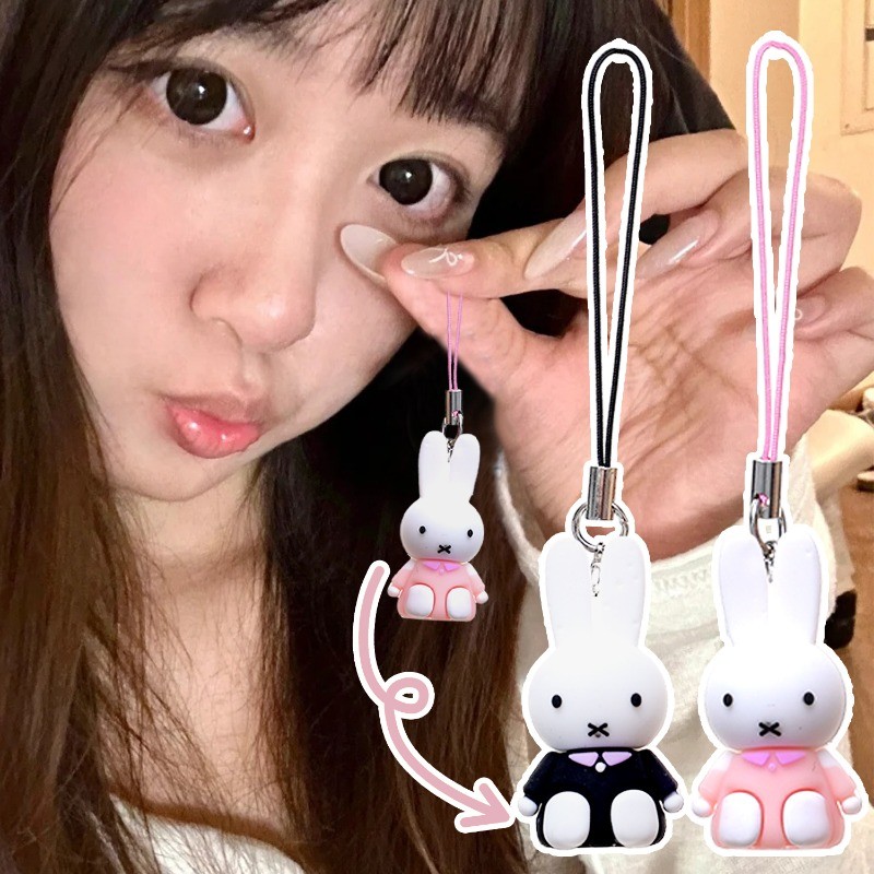 Kawaii Miffy Phone Chain Pendant - Keyring Hanging Chain - Mobile Phone ...
