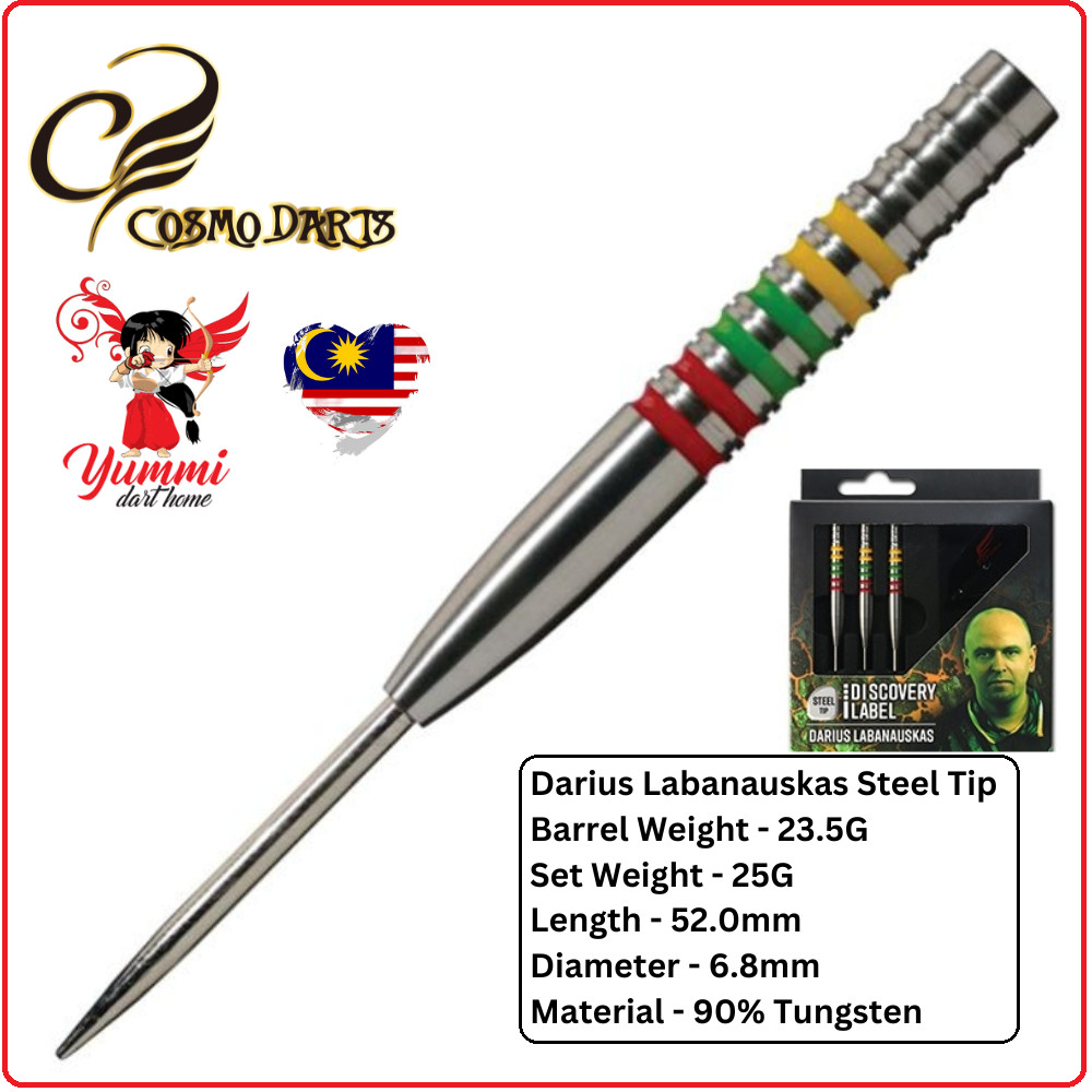 COSMO DARTS Steel Tip DISCOVERY LABEL - DARIUS LABANAUSKAS | Shopee Malaysia