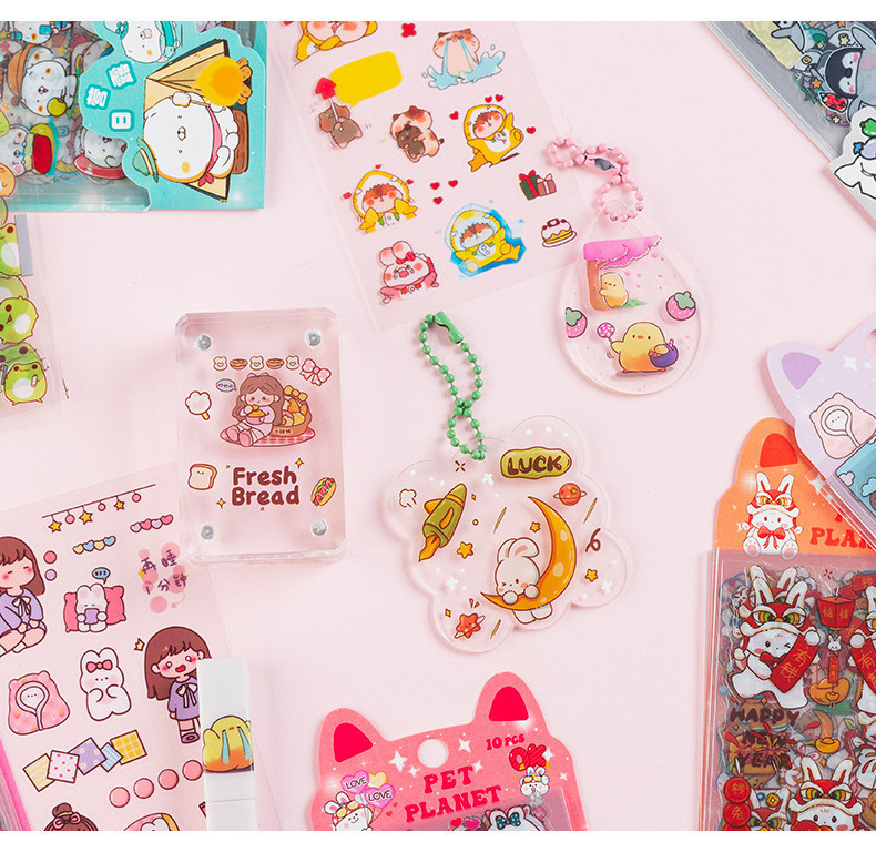 Idako pet Planet Series 10 Sheets Cuckoo Card Handbook Stickers Cute ...