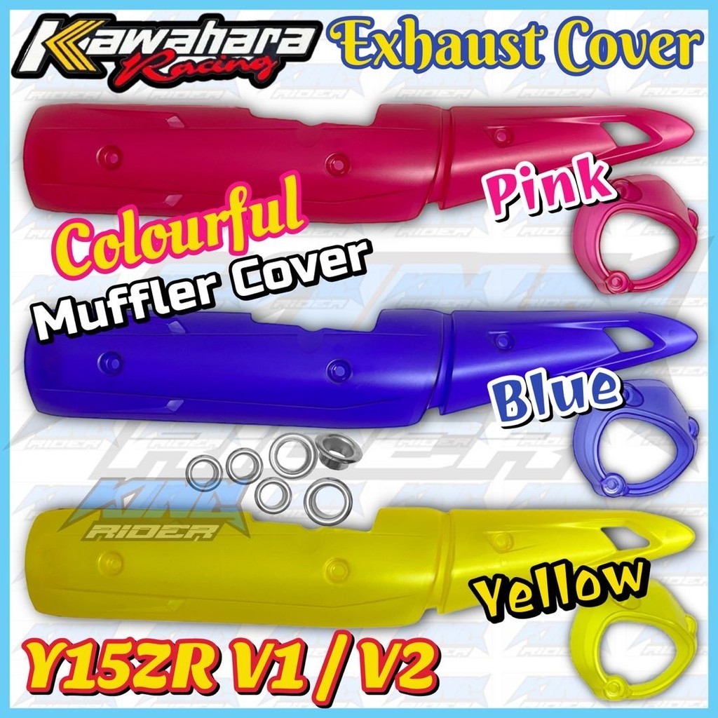 Yamaha Y15ZR Ekzos Cover Kawahara Colour Y15 Y15Z Ysuku Exhaust Cover ...