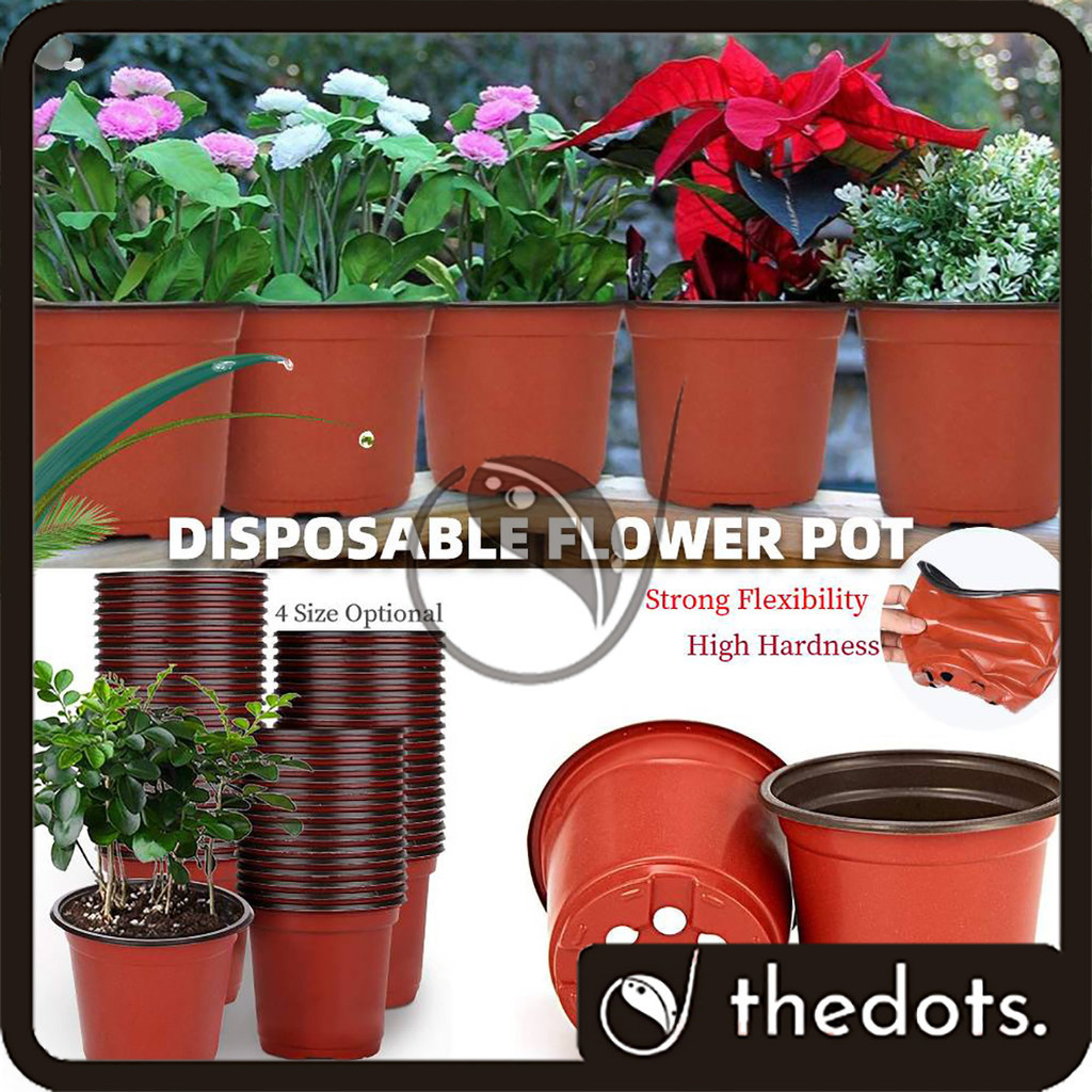 Ultra Thin Soft Plastic Pot Disposable Nursery Pots Seedling Starter ...