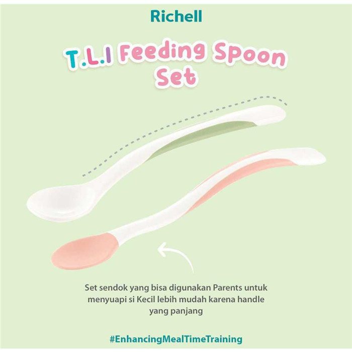 Richell TLI Soft Feeding Spoon Set with Case Soup Spoon | Shopee Malaysia